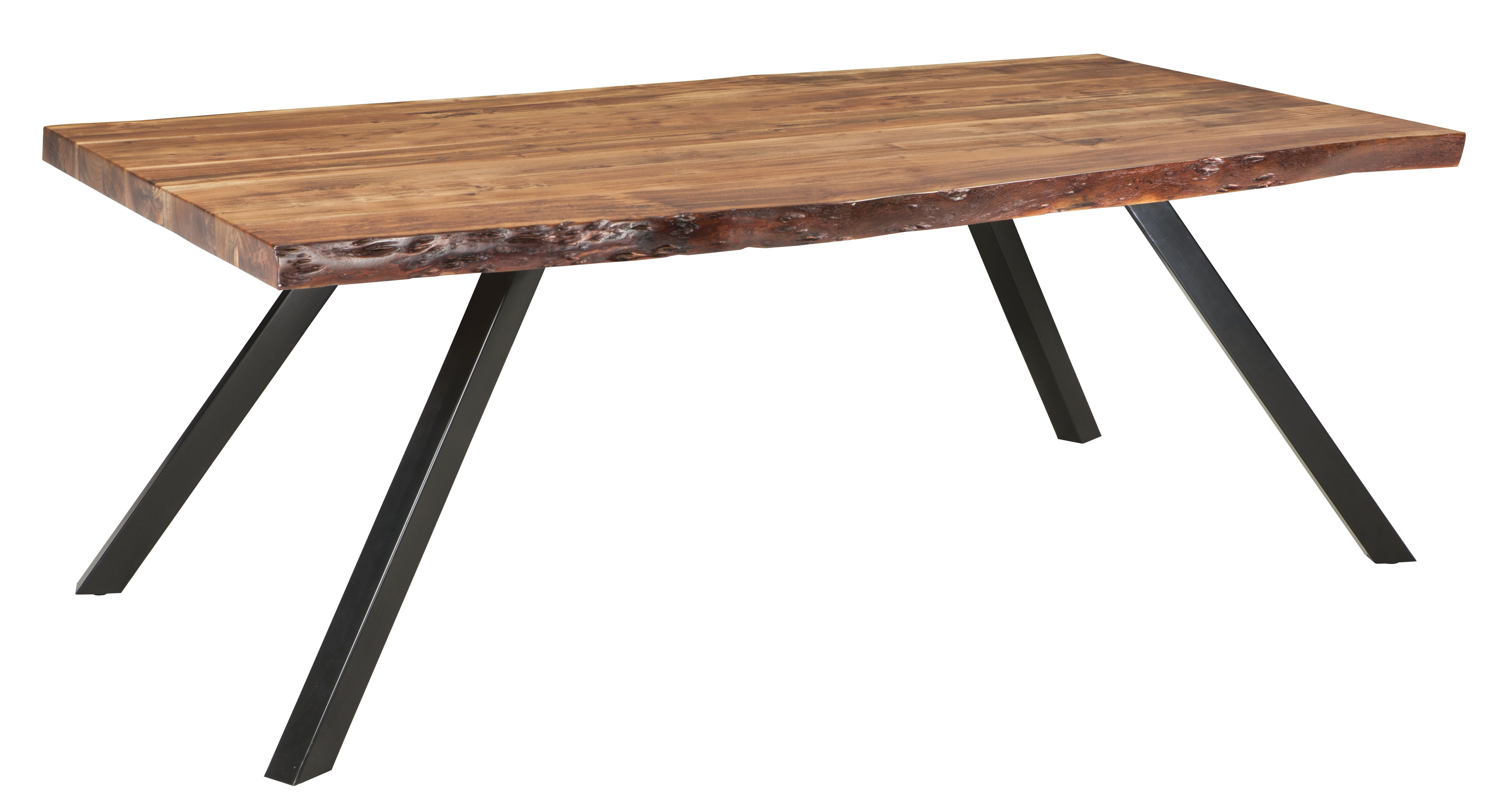 Union Rustic Caren Acacia Solid Wood Dining Table & Reviews | Wayfair