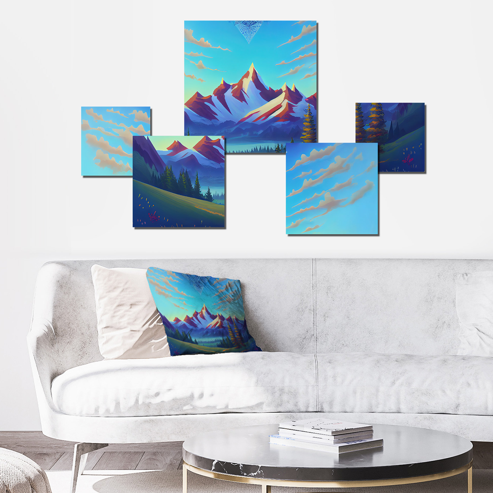 Loon Peak® Mandala In The Sky Above The Valley - Landscape Mountains ...