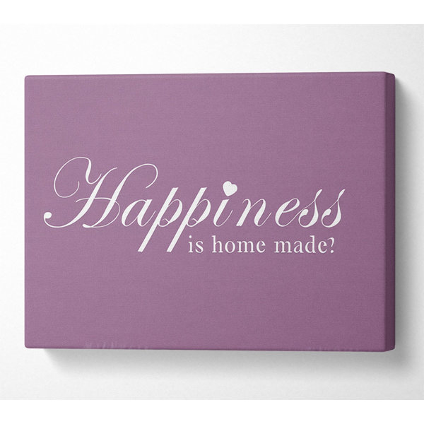 Happy Larry Home Quote Happiness Is Home Made Dusty Pink - Wrapped ...