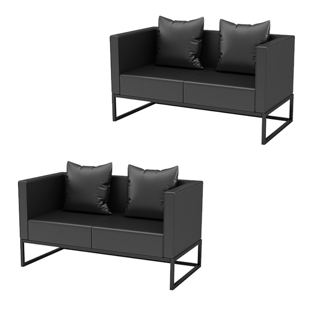 Canadian Linen Vintage Industrial Bar Sofa Faux Leather Upholstered ...