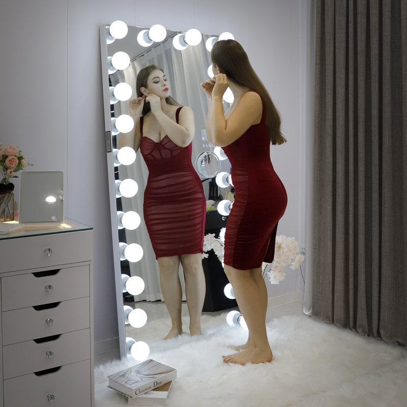 Vanitii Rectangle LED Metal Full Length Mirror & Reviews | Wayfair