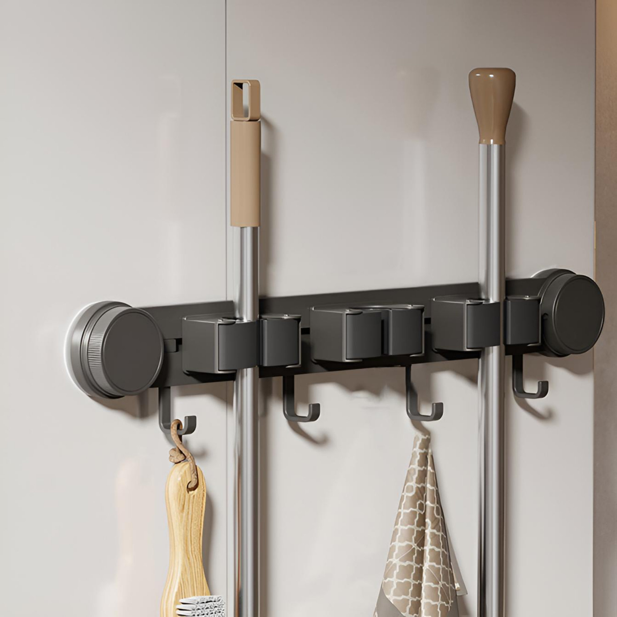 Rebrilliant Non Perforated Mop, Wall Mounted Clamp, Suction Cup Type ...