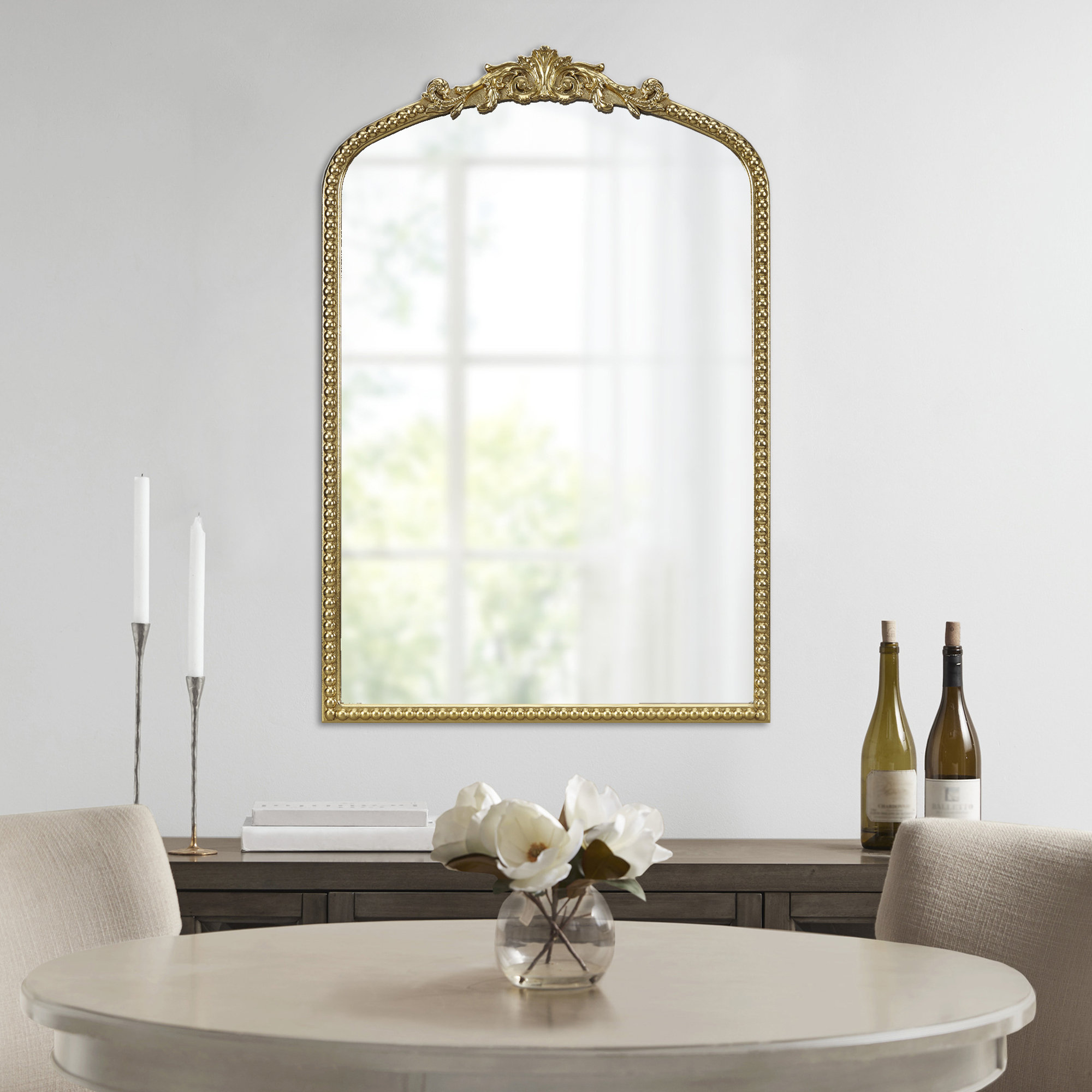 Willa Arlo™ Interiors Lavenia Arch Wood Wall Mirror | Wayfair
