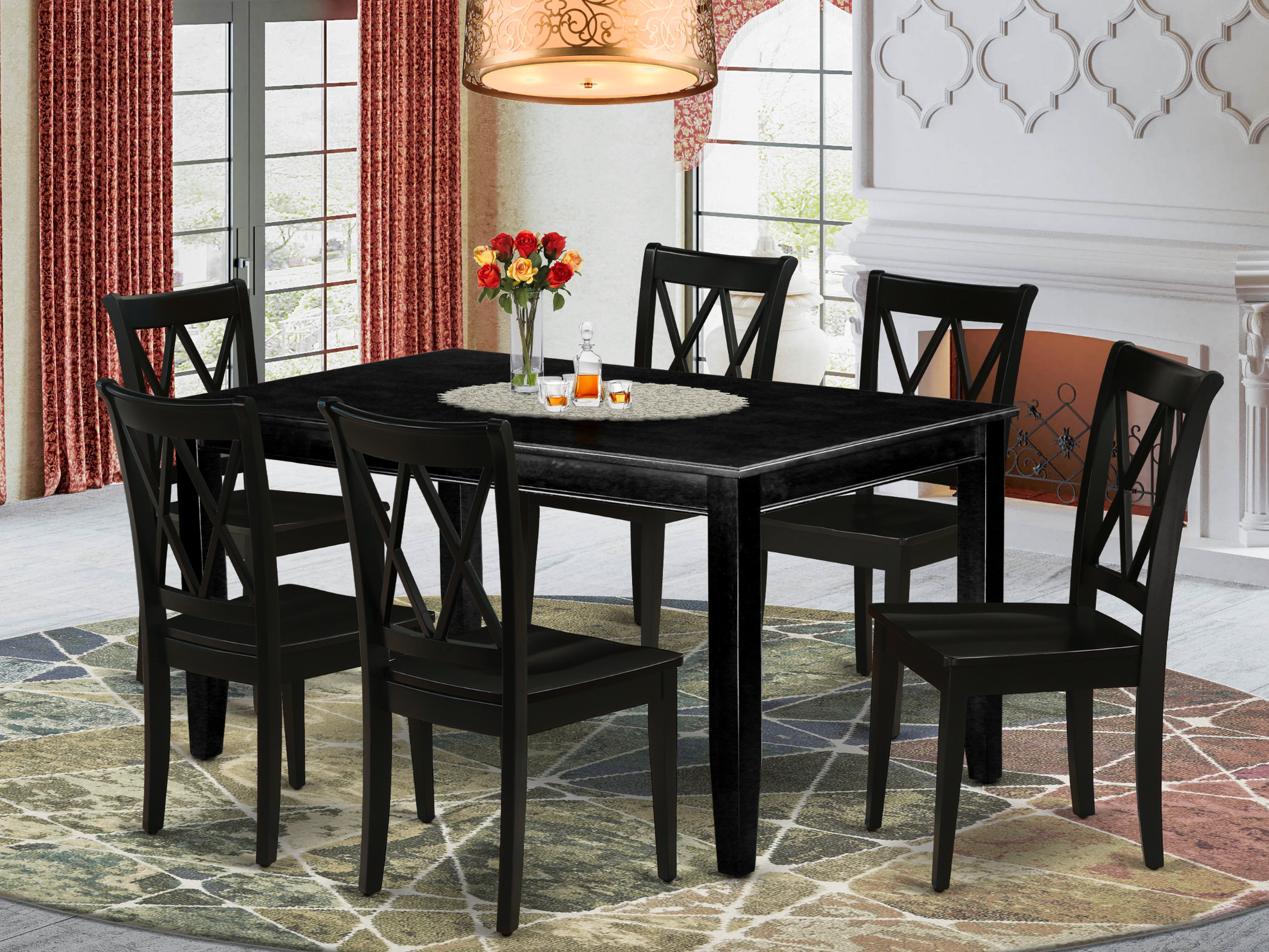 Red Barrel Studio® Pappalardo 7 Piece Solid Wood Dining Set & Reviews ...