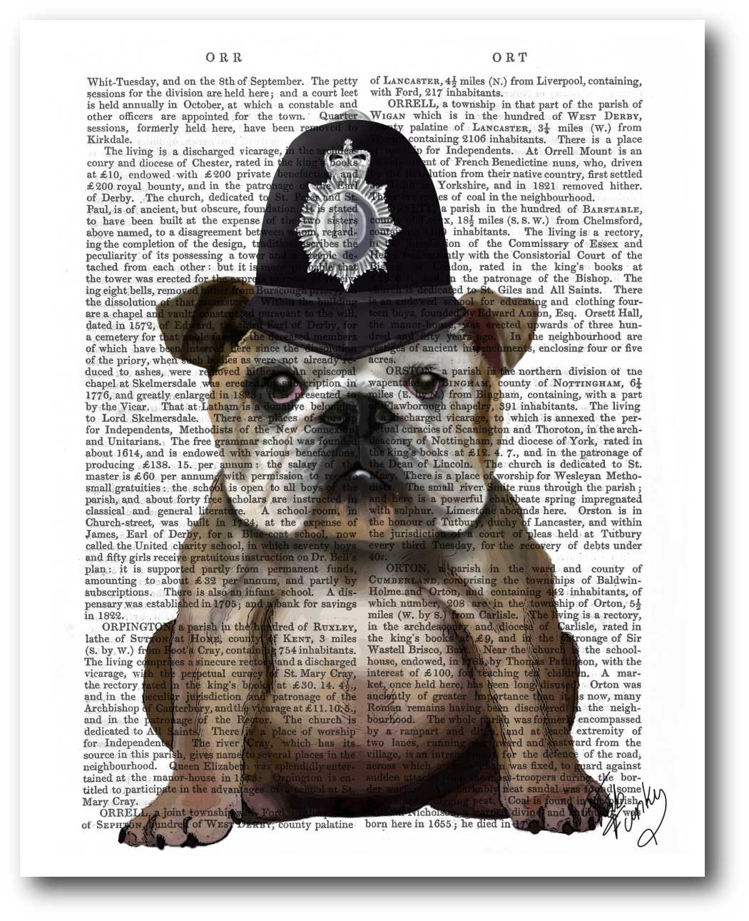Courtside Market 'Bulldog Policeman' Graphic Art on Wrapped Canvas ...