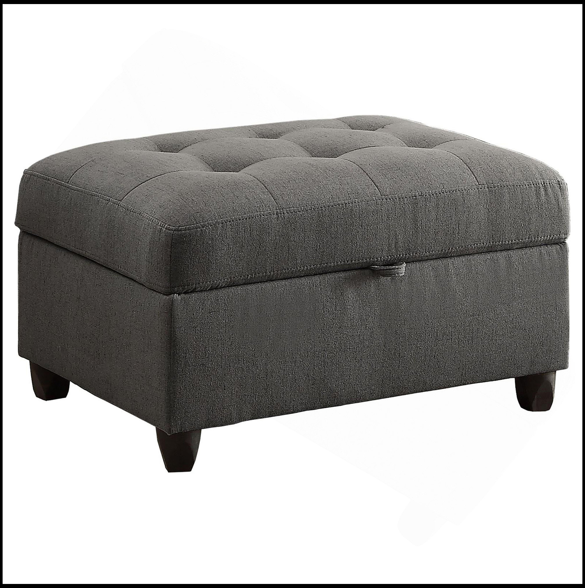Red Barrel Studio® Stylish Grey Storage Ottoman For Modern Living ...