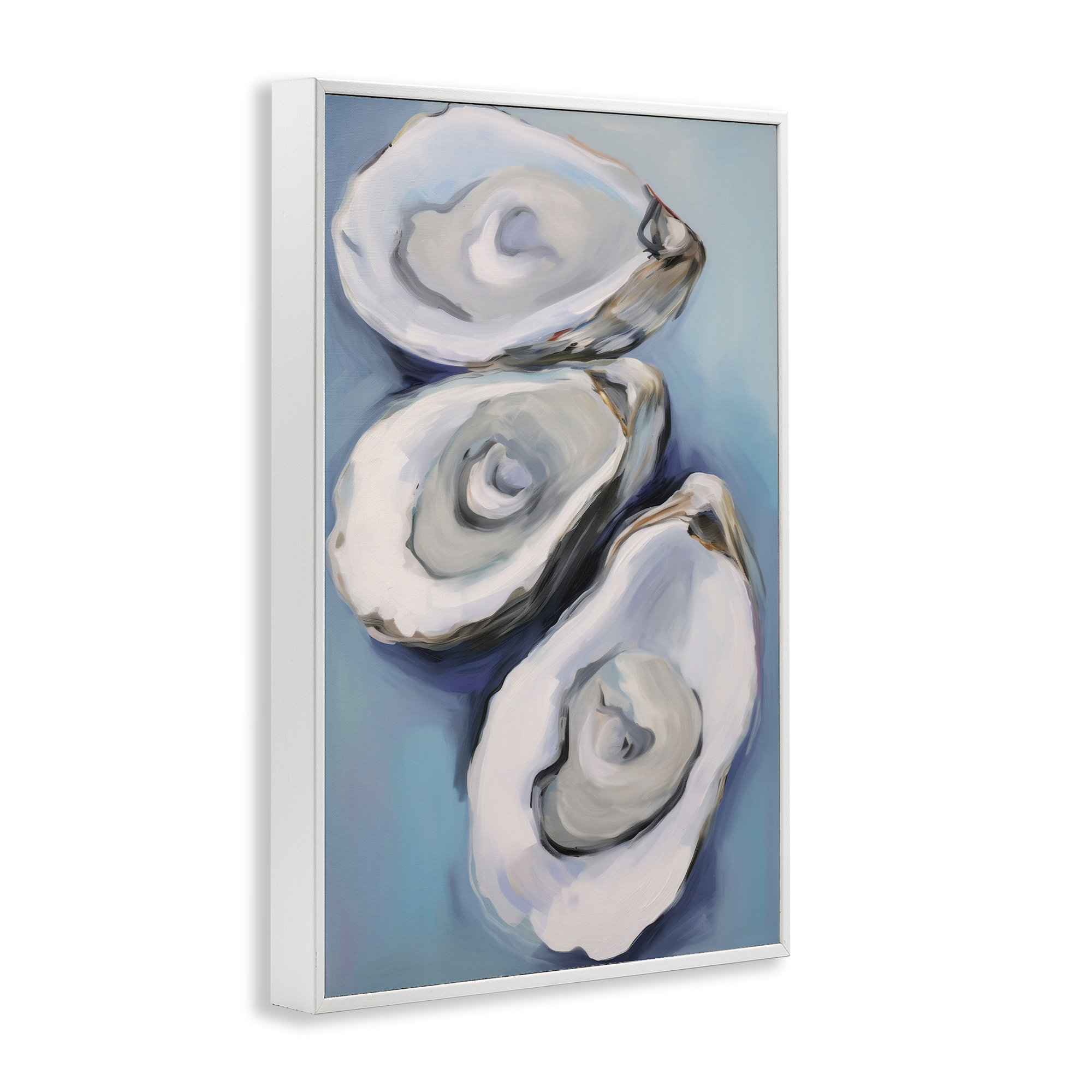 Stupell Industries Oyster Seashell Trio Framed Giclee Art by Petal ...
