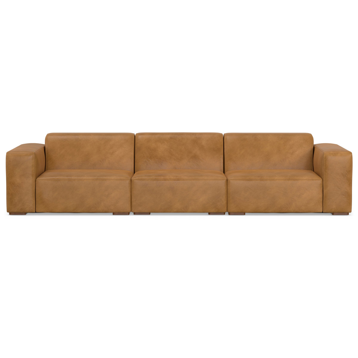 AllModern Rex Large 3-Seater Sofa in Genuine Leather Living Room Couch ...