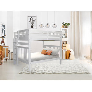 Harriet Bee Treva Solid Wood Standard Bunk Beds with End Ladder and 2 ...