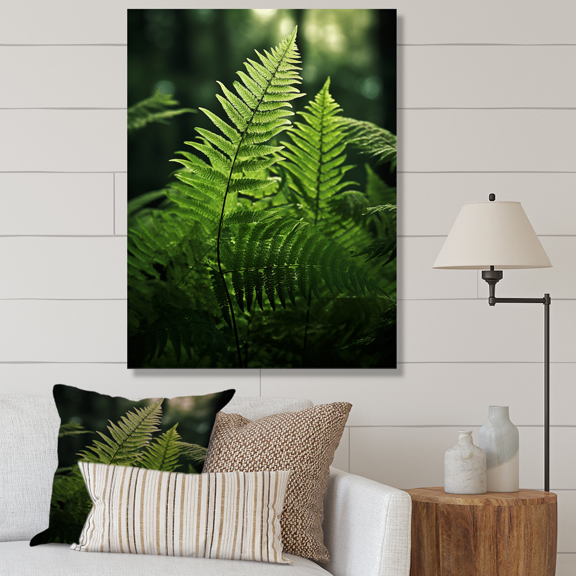 Gracie Oaks Wonderland Ferns In Green World X - Ferns Canvas Art Print ...