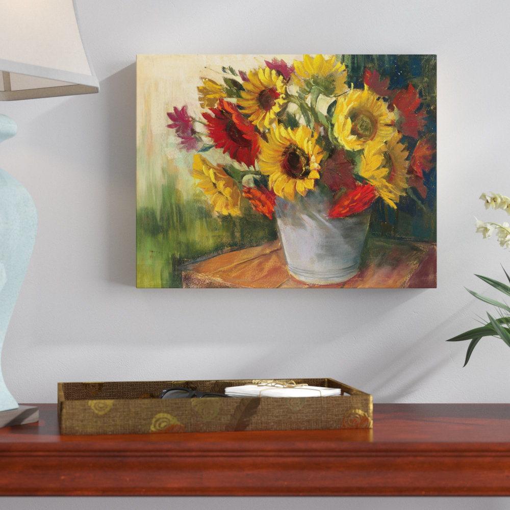 August Grove® September Sunflowers by Carol Rowan Print on Canvas ...