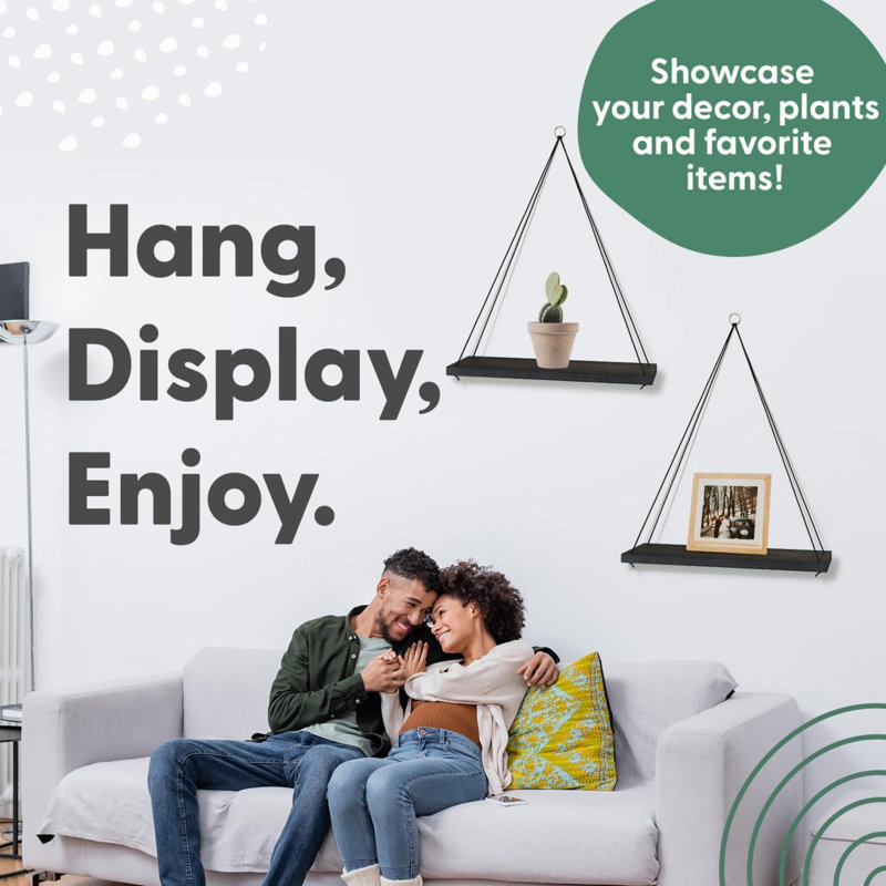 Ebern Designs Oumie 3 Piece Wood Floating Shelf | Wayfair