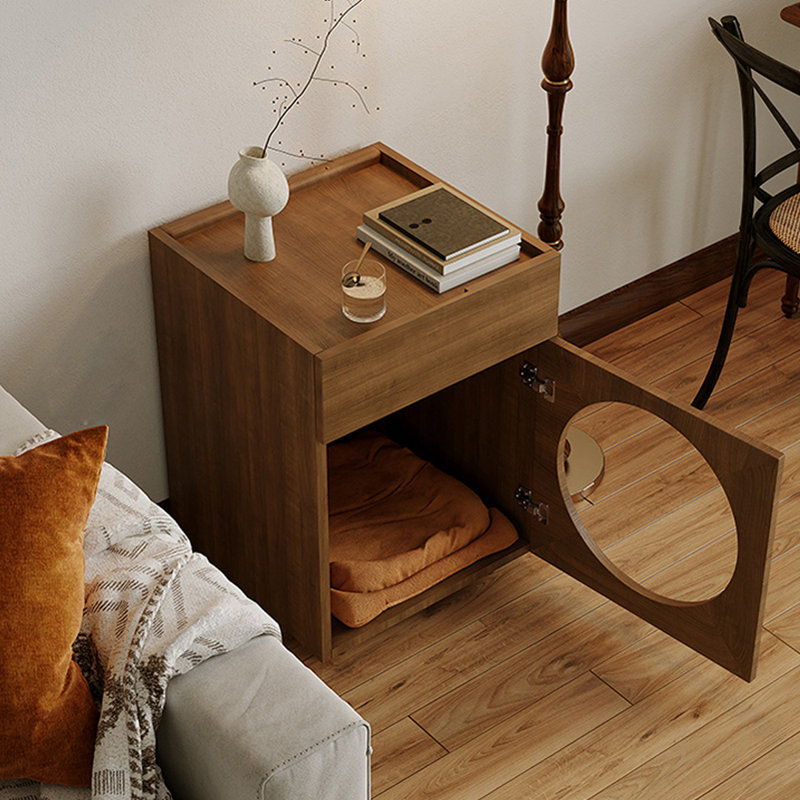 AWORET Solid Red Oak Cat House Coffee Table | Wayfair