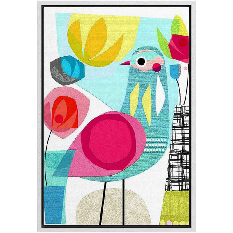 IDEA4WALL Abstract Bird House Framed On Canvas Print | Wayfair