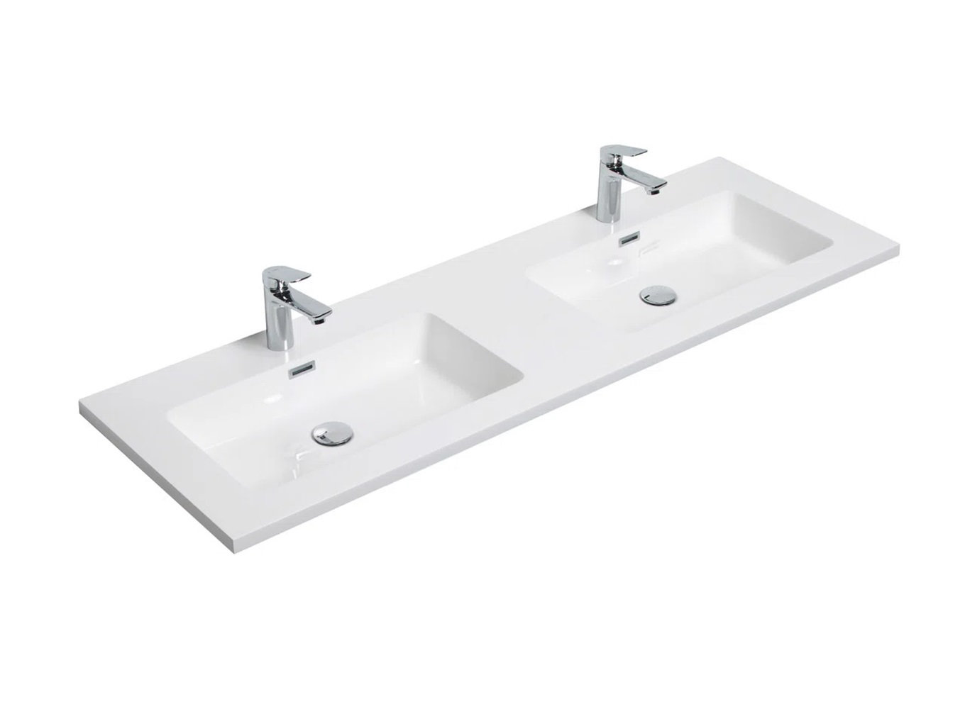 Alma 19'' Chrome Polymarble Rectangular Undermount Bathroom Sink with ...