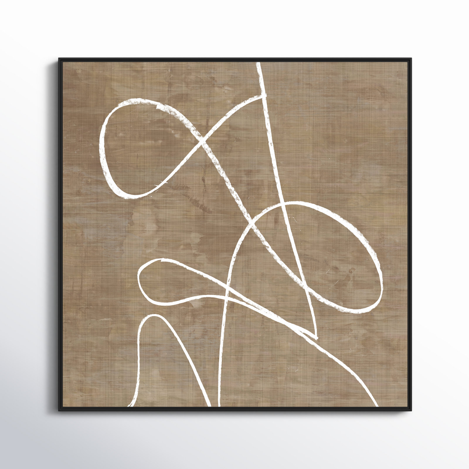 Joss & Main Swooping Lines - Floater Frame Painting on Canvas & Reviews ...