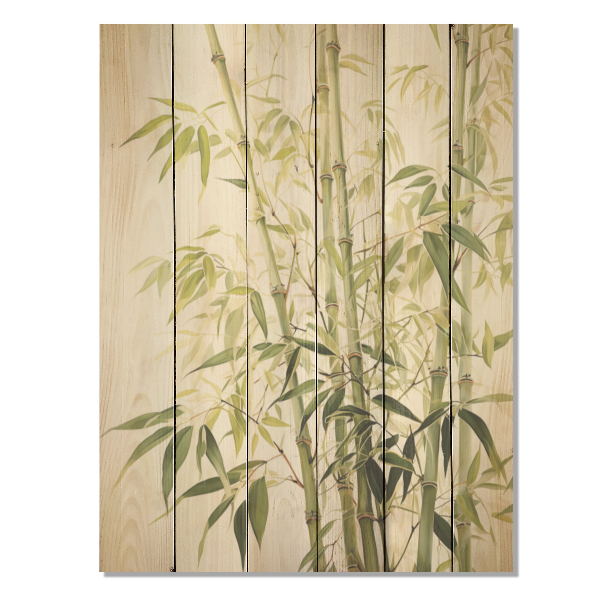 Bay Isle Home™ Muted Bamboo Embrace I - Bamboo Wood Wall Art On Natural ...