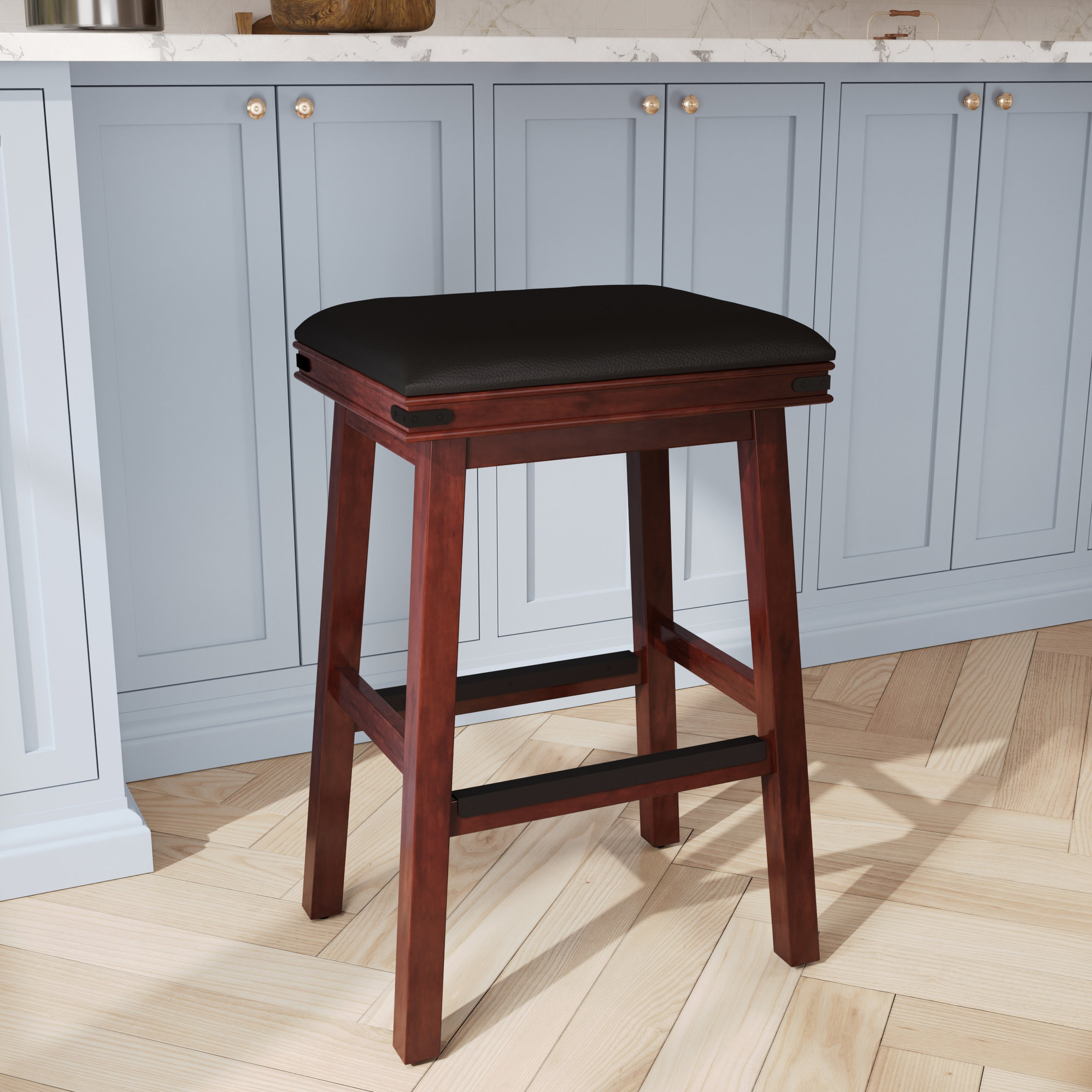 Trent Austin Design® 30" Bar Stool With Bonded Leather Seat - Modern ...