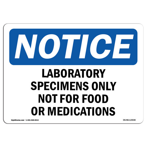 SignMission Laboratory Specimens Only Not for Food or Sign | Wayfair