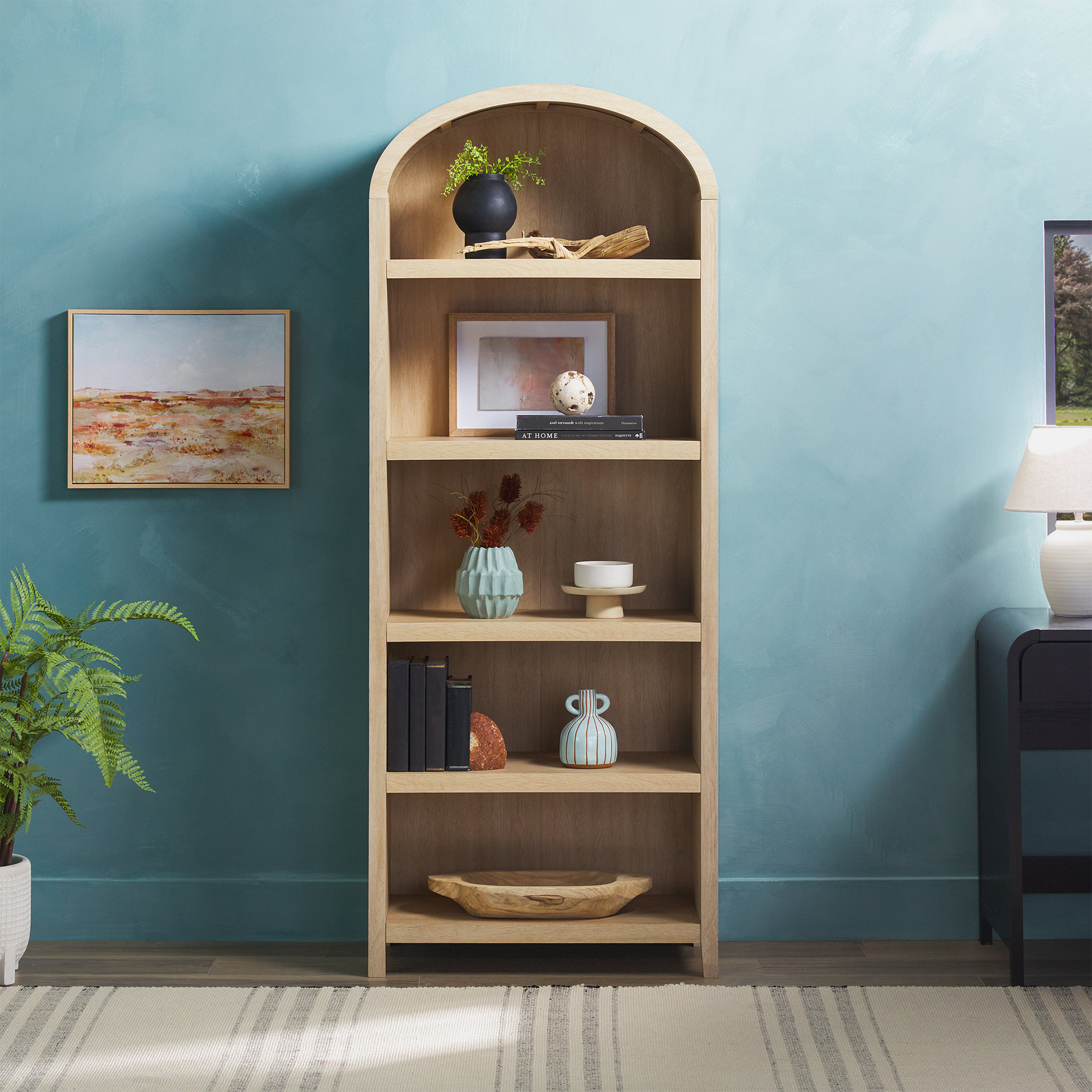 Foundry Select Modern 5 Shelf Open Arched Bookshelf - Wayfair Canada