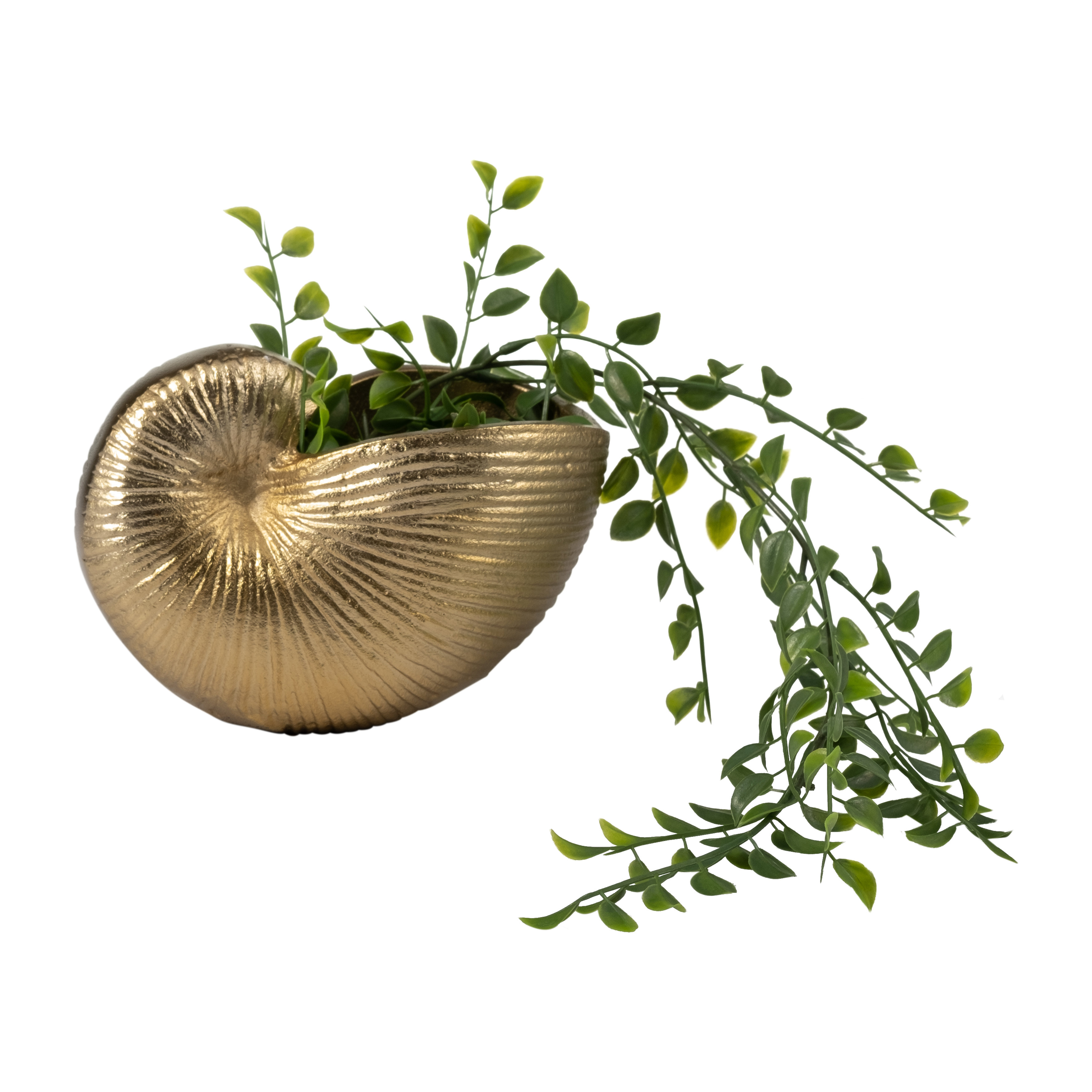 Mercer41 6" Metal Hollow Shell Vase - Contemporary Decorative Champagne ...