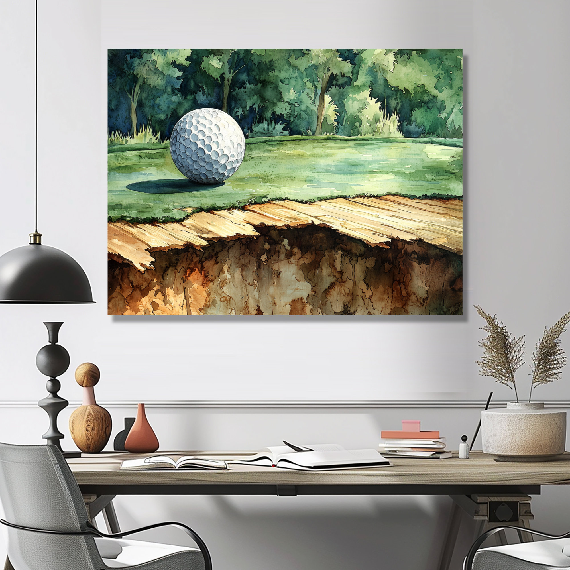 Winston Porter Chasing The Pin Golf Landscape II - Golf Canvas Wall Art ...