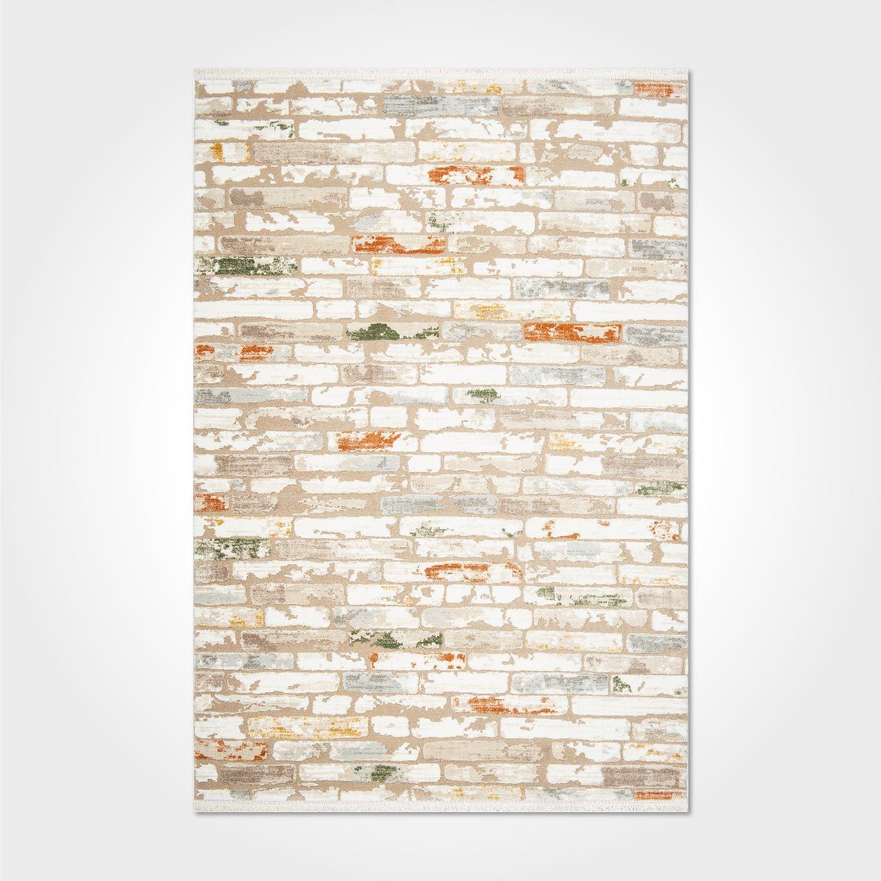 17 Stories Ghislain Brielle Cream Geometric Cotton Machine Made Area ...