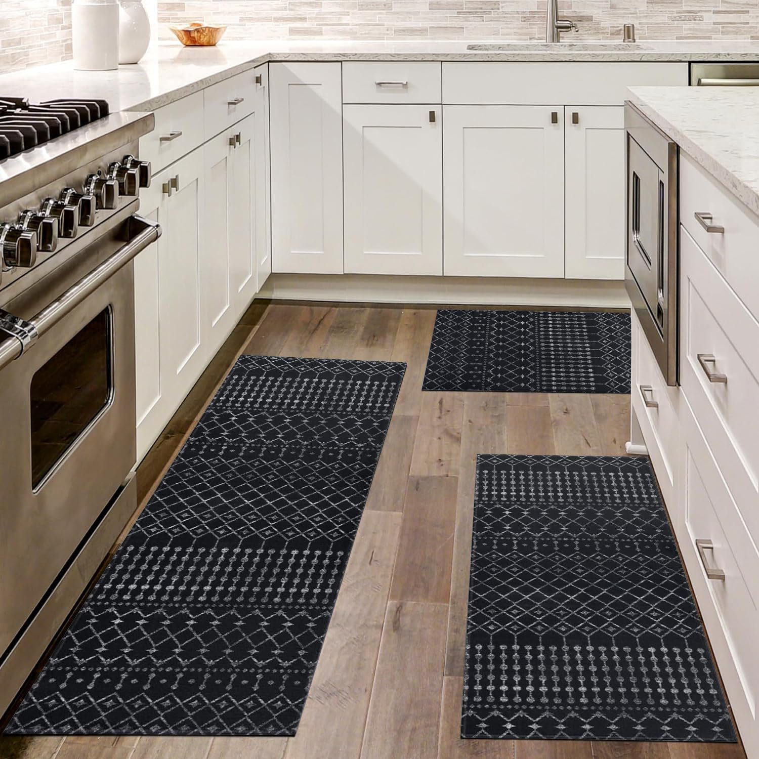Dakota Fields Boho Kitchen Rugs Set of 3,Modern Farmhouse Kitchen Mats ...