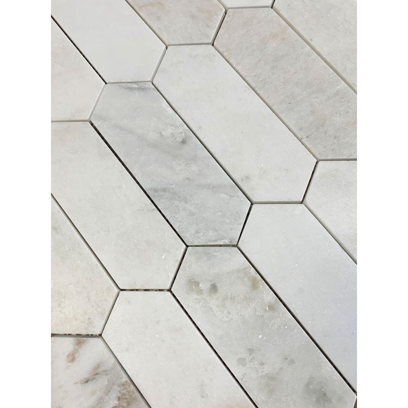 Bloom Stone 2" x 6" Marble Honeycomb Mosaic Wall & Floor Tile & Reviews ...