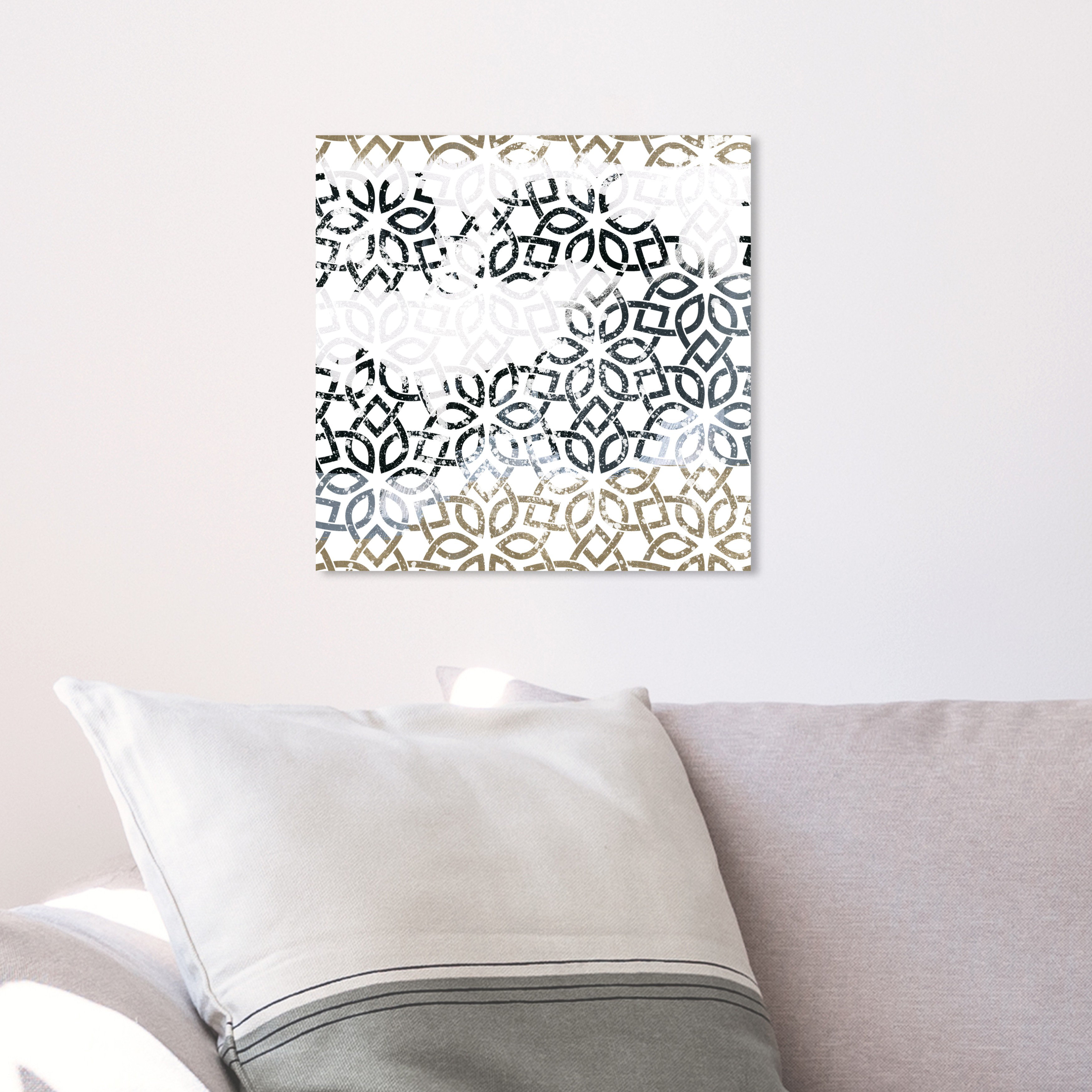 Dakota Fields Abstract Black Lattice Mandalas - Graphic Art Print on ...