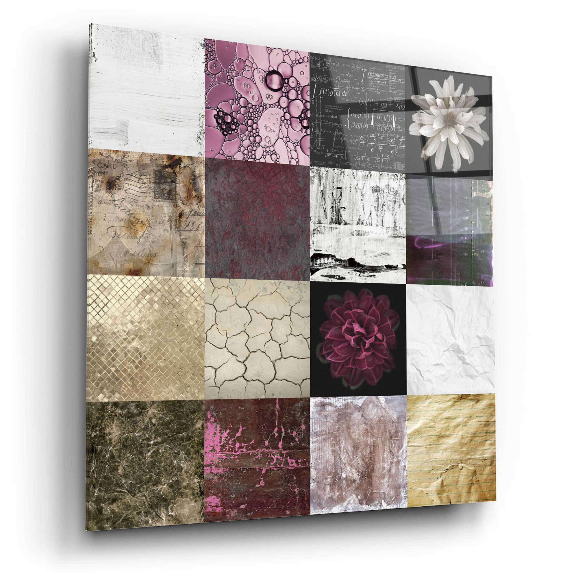 Wildon Home® 'Tiles Decor Purple Notes' By Graphinc, Acrylic Glass Wall ...