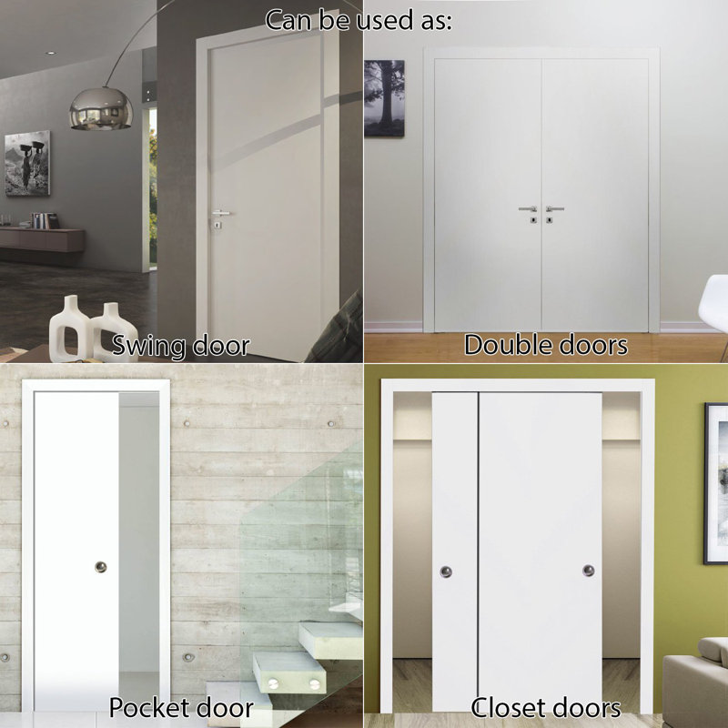 SARTODOORS Planum Flush Solid Wood Standard White Door Slab & Reviews ...