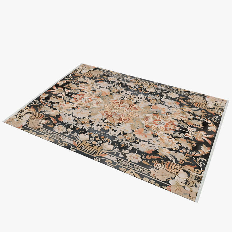 Charlton Home® Cotton Woven Washable Decorative Living Room Rug | Wayfair