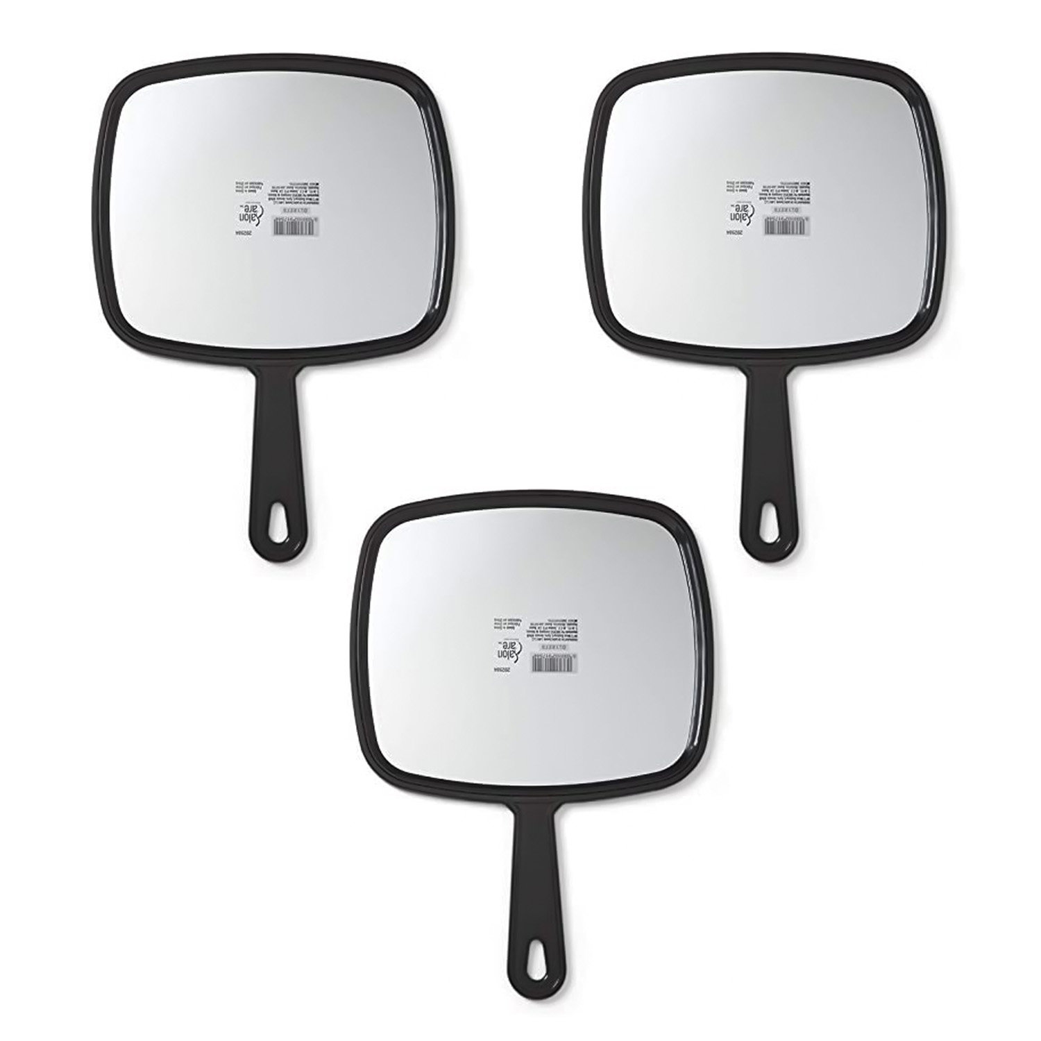 Nicole Fantini Collection Black Handheld Mirror With Handle, 6.3" W X 9 ...