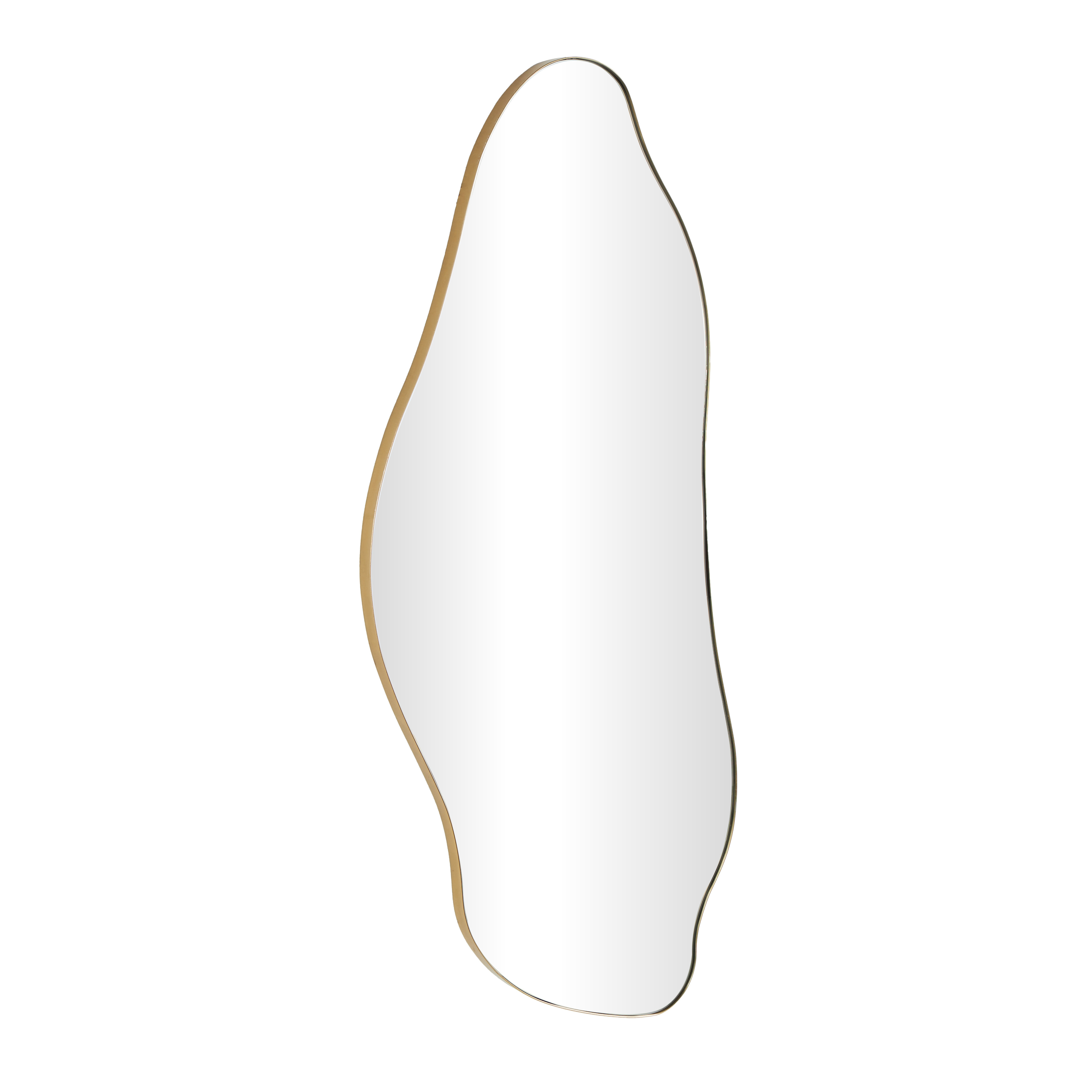 Ivy Bronx Cole And Grey Metal Wavy Room Wall Mirror | Wayfair