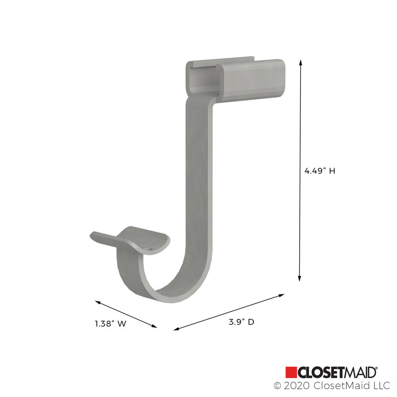 ClosetMaid Premium Wood Shelving Hang Rod Support Hook & Reviews | Wayfair