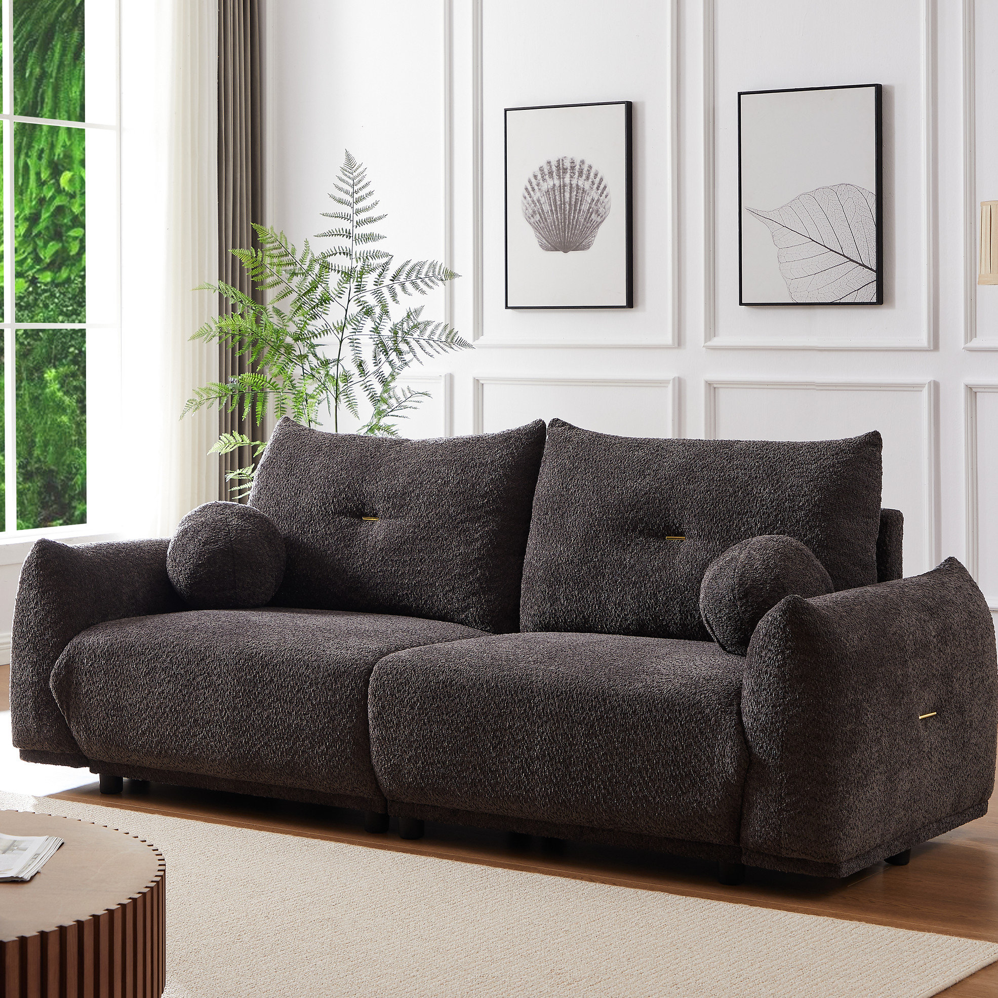 Latitude Run® Stylish Lamb's Wool For Living Rooms And Offices - Grey ...