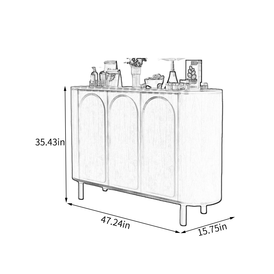 Hokku Designs Mehrun 47.24'' Sideboard | Wayfair