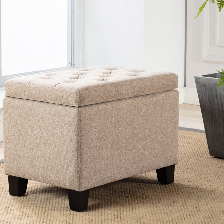 Winston Porter 24'' Wide Woven Tufted Rectangle Storage Ottoman with ...