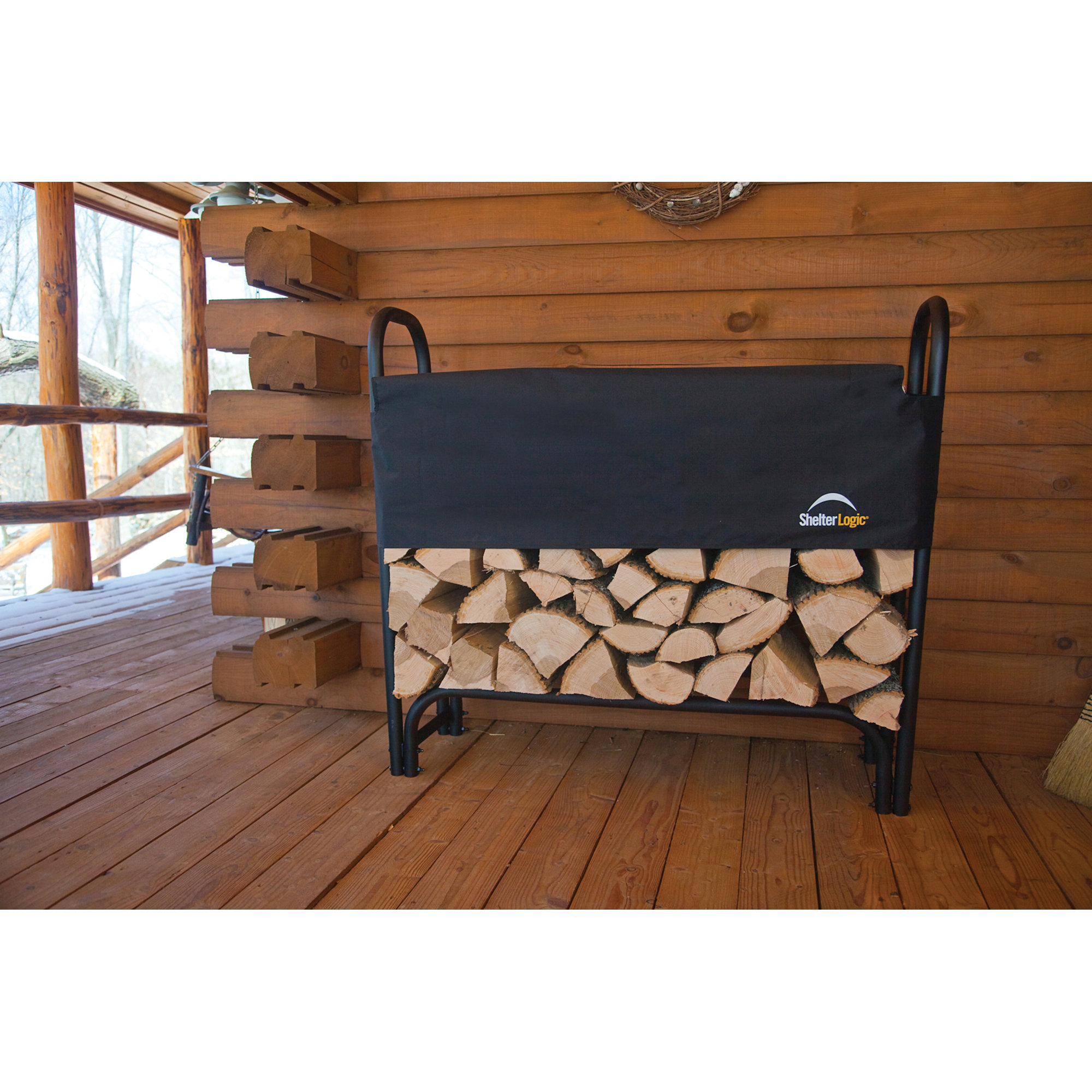 ShelterLogic 4 ft. Heavy Duty Log Rack with Cover & Reviews | Wayfair