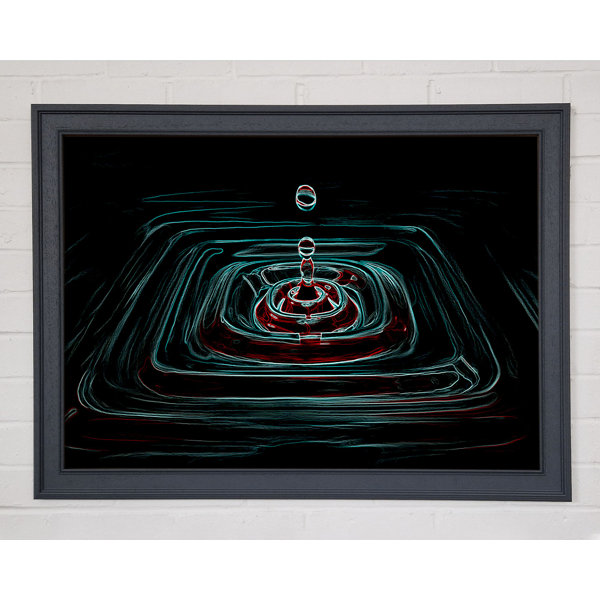 Brayden Studio Water Squares Framed Print - Single Picture Frame ...
