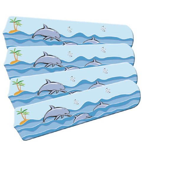 Ceiling Fan Designers 42SET-IMA-KPD Kids Playful Dolphins 42 In ...