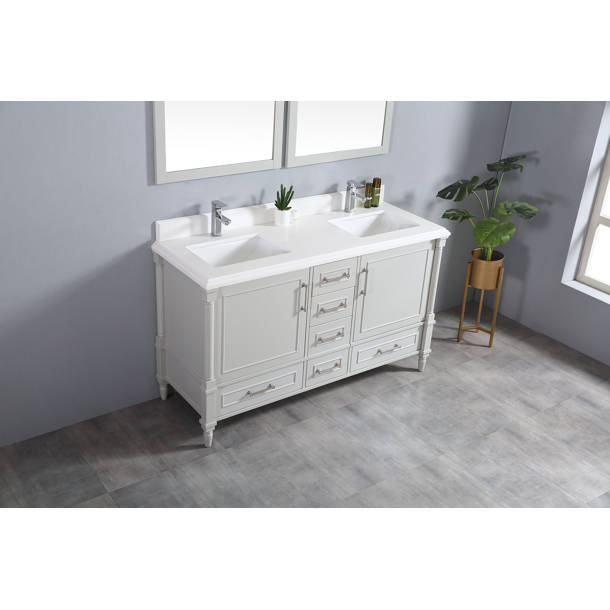 Mercer41 Flavell 30'' Single Bathroom Vanity with Quartz Top | Wayfair