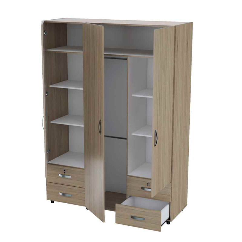 Wade Logan® 71" Armoire/Wardrobe, Sand Oak/White | Wayfair