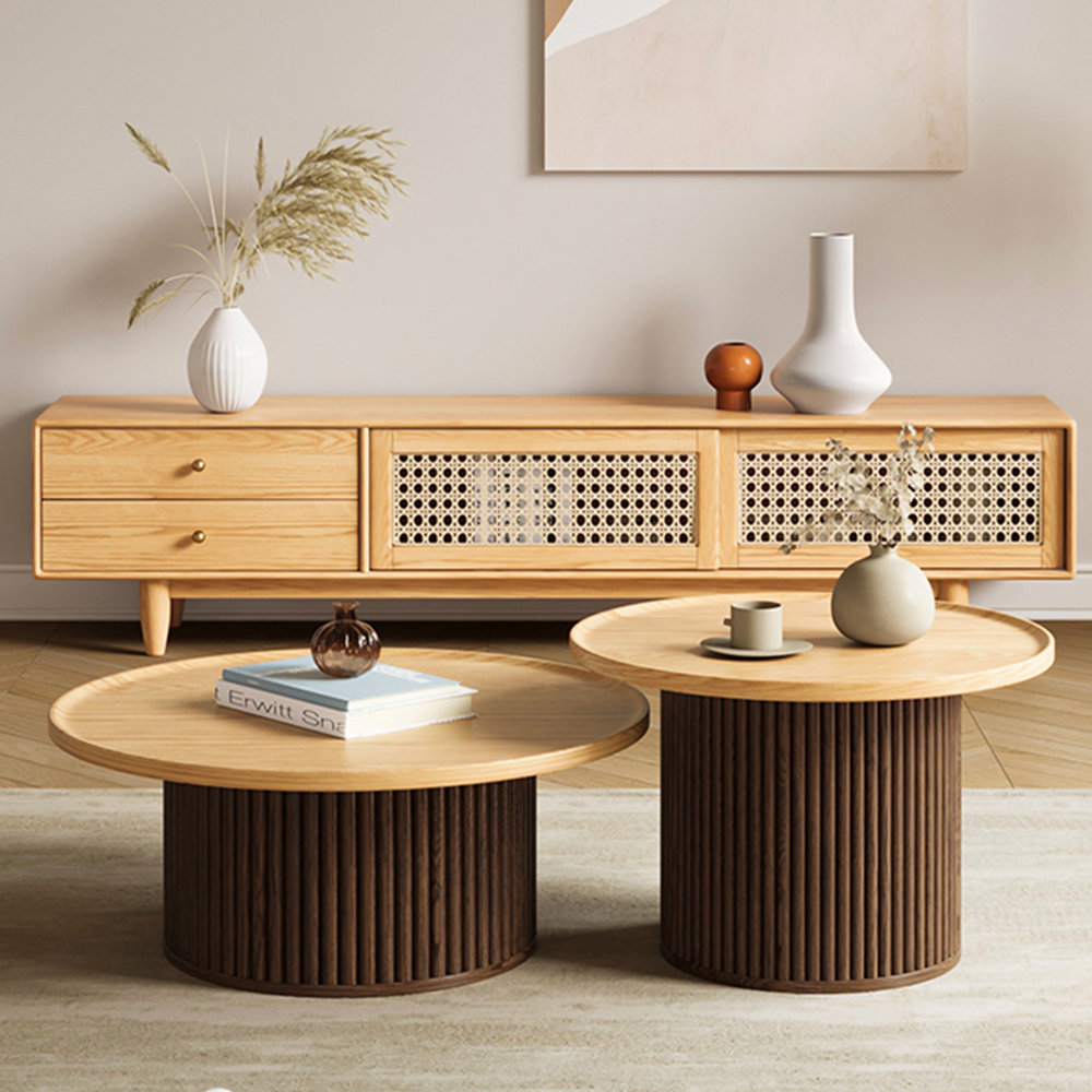 The Invincibles home Modern simple log tea table | Wayfair