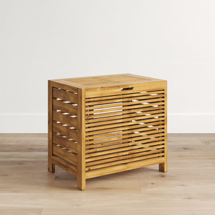 Dotted Line™ Ayden Solid Bamboo Wood Hamper & Reviews | Wayfair