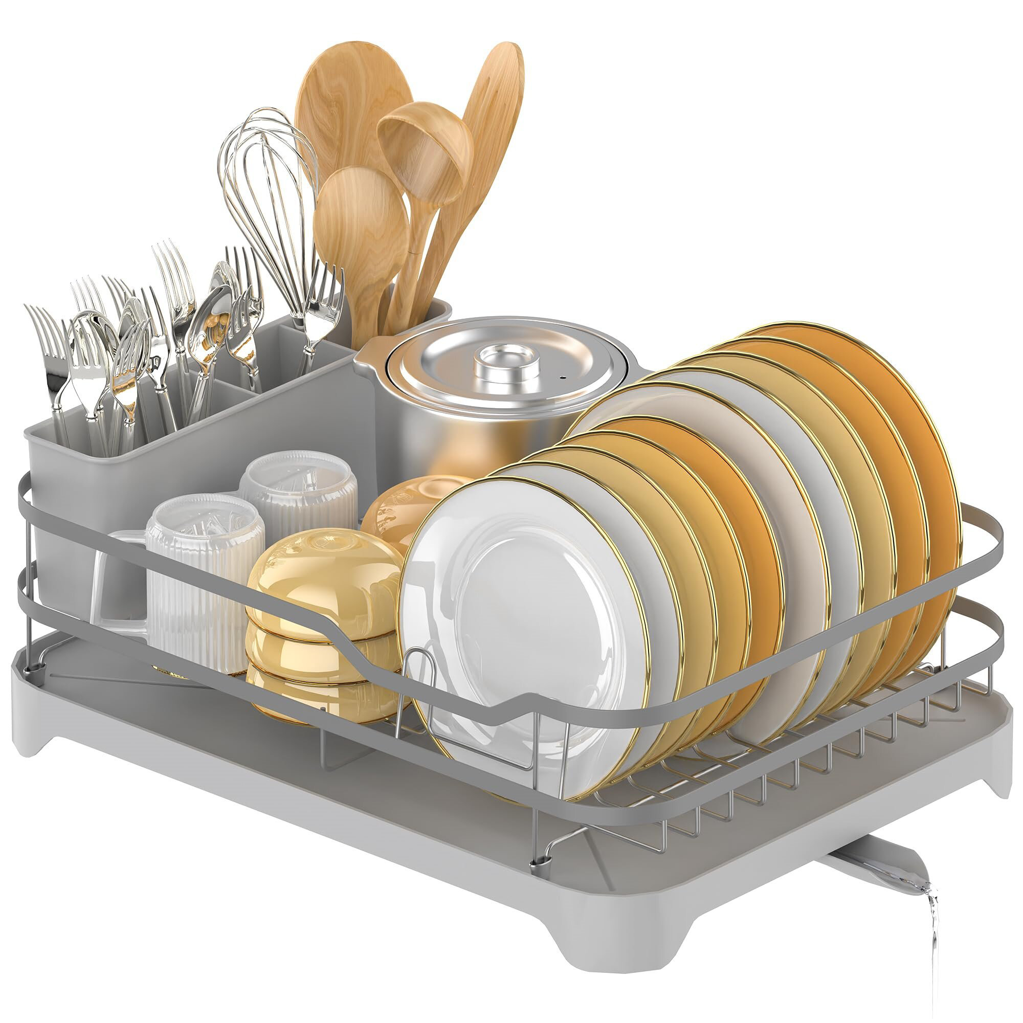 QOLFER Adjustable Dish Rack | Wayfair