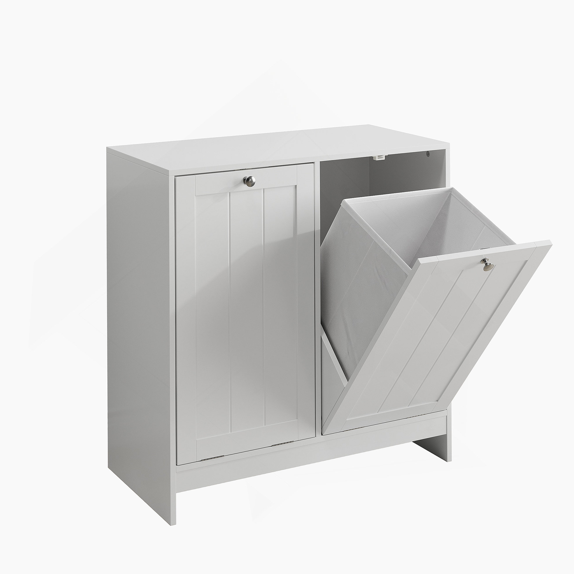 Winston Porter Tilted Laundry Hamper with Removable Basket, Hidden ...