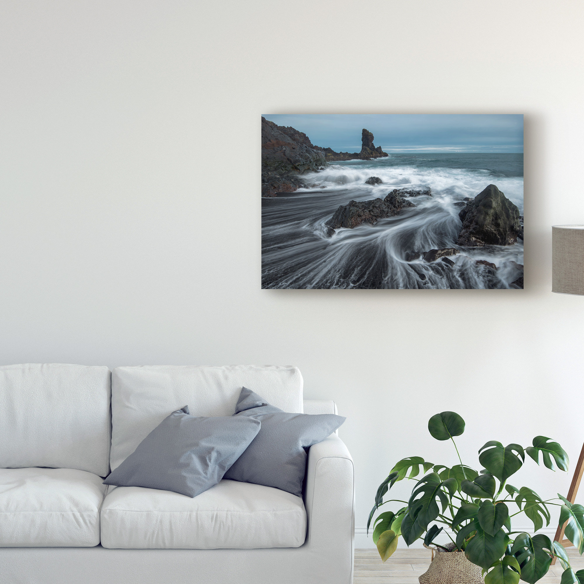 Ebern Designs 'Water Ribbons' Graphic Art on Wrapped Canvas | Wayfair