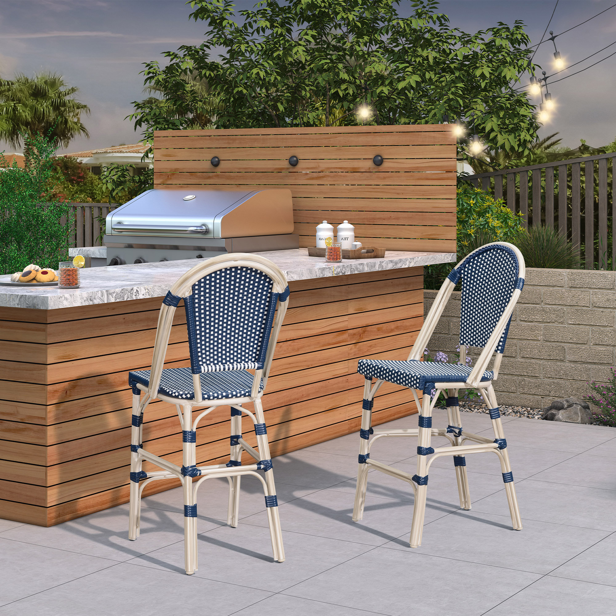 Bay Isle Home™ Espy 25" Patio Bar Stool | Wayfair